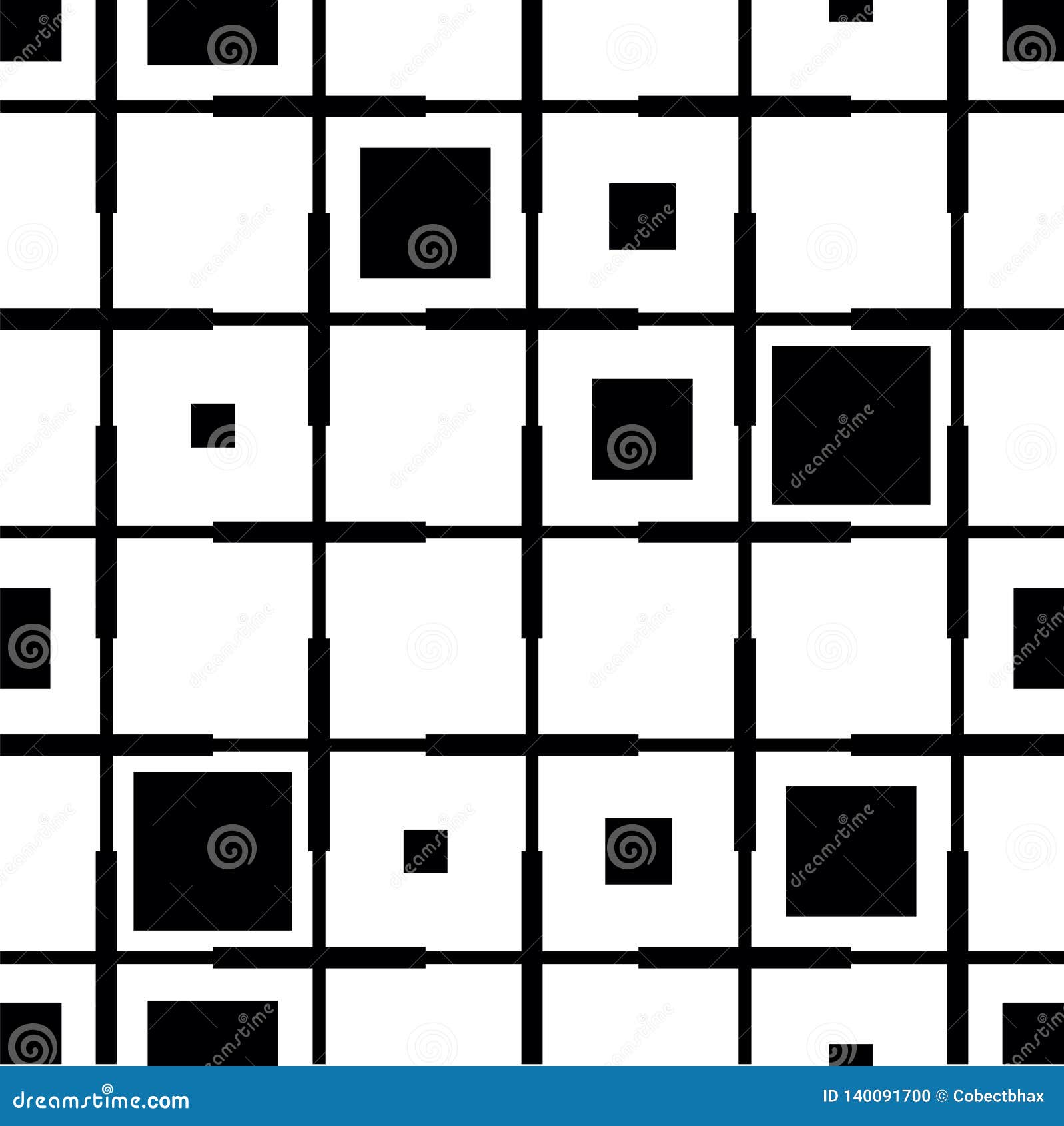 Checkered from Black and White Squares Pattern. Geometric Background ...