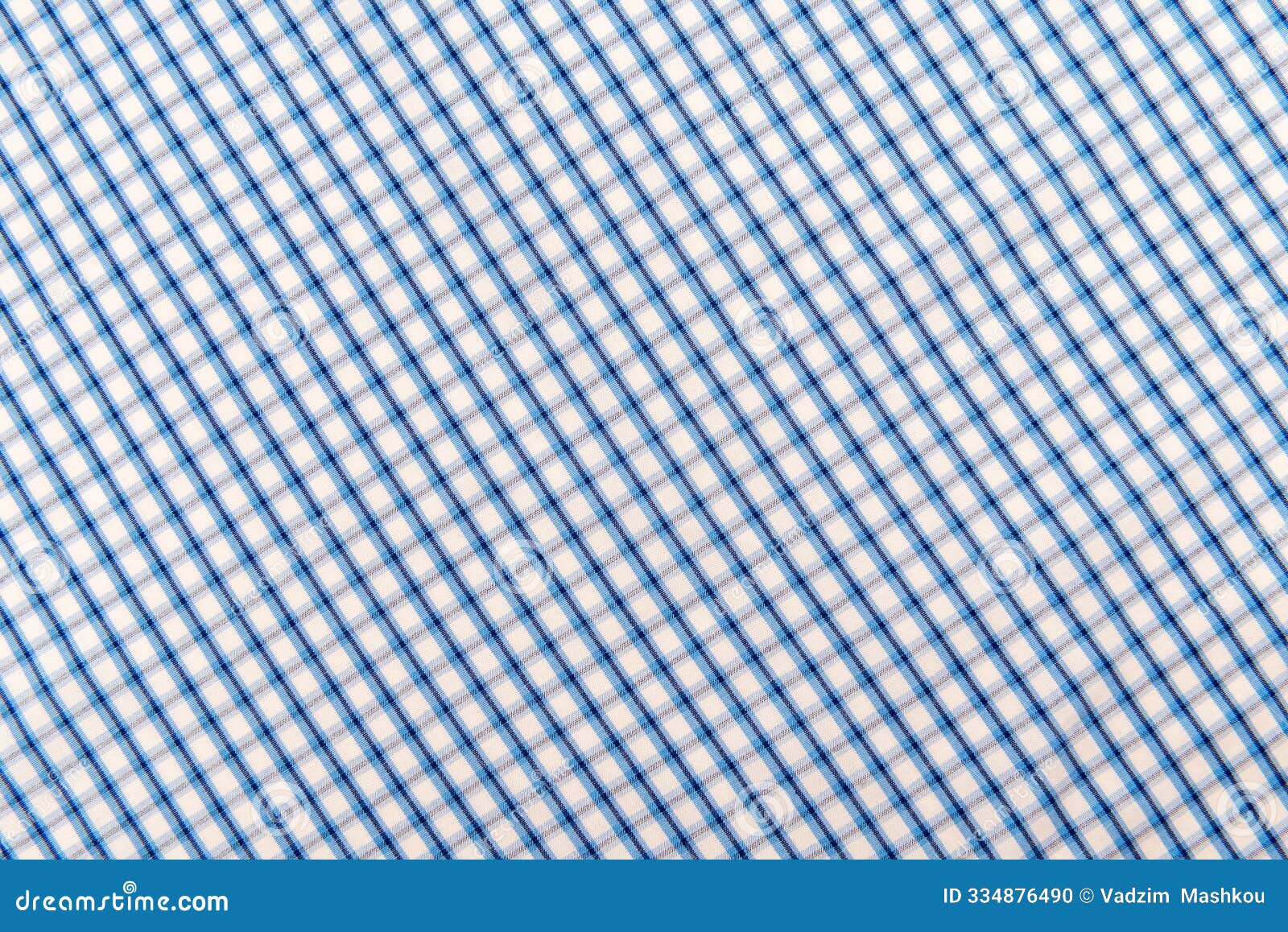 Checkered Blue Fabric. Textile Stock Illustration - Illustration of ...