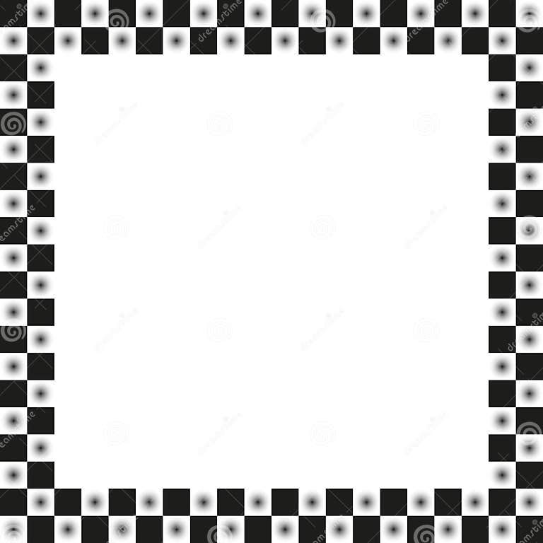 Checkered Border Frame. Black and White. Square Pattern. Vector ...