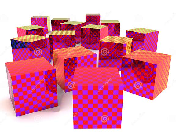 Checkered boxes stock illustration. Illustration of block - 11386351
