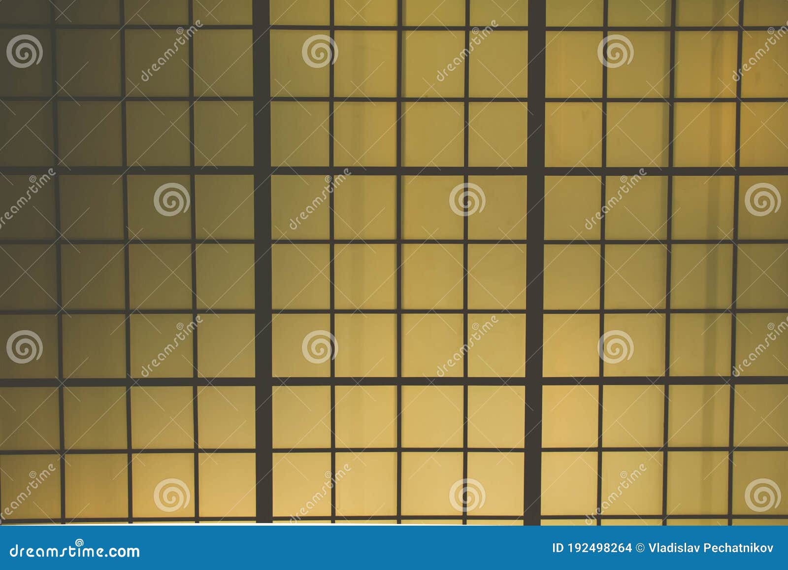 Checkered Ceiling in Japanese Style Stock Illustration - Illustration ...