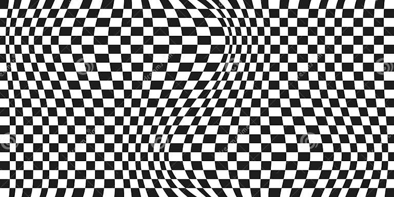 Checkered Checkerboard Pattern is Curved and Seamless. Stock Illustration - Illustration of flag ...