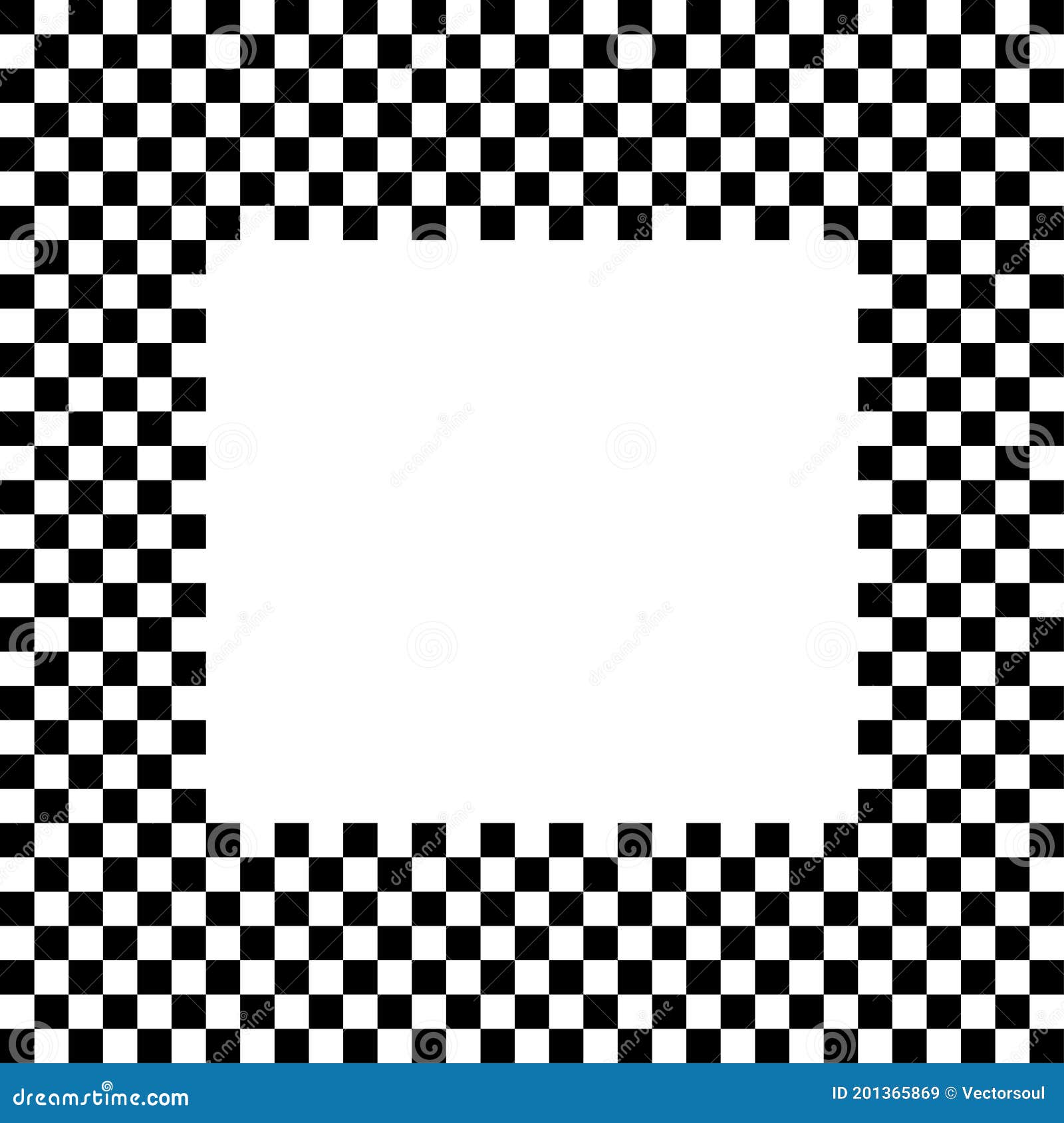 Checkered / Chequered Square Frame with Blank, Empty Space, Copyspace ...