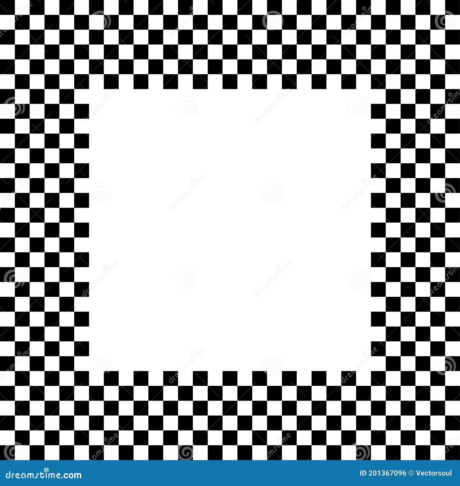 Checkered / Chequered Square Frame with Blank, Empty Space, Copyspace ...
