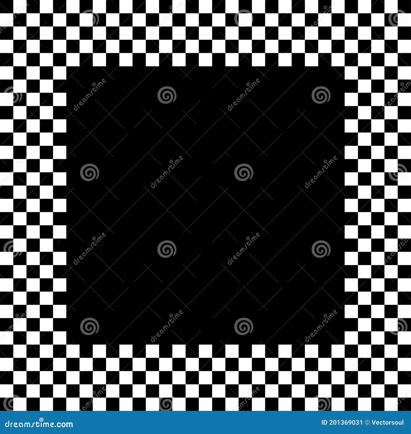Checkered / Chequered Square Frame with Blank, Empty Space, Copyspace ...
