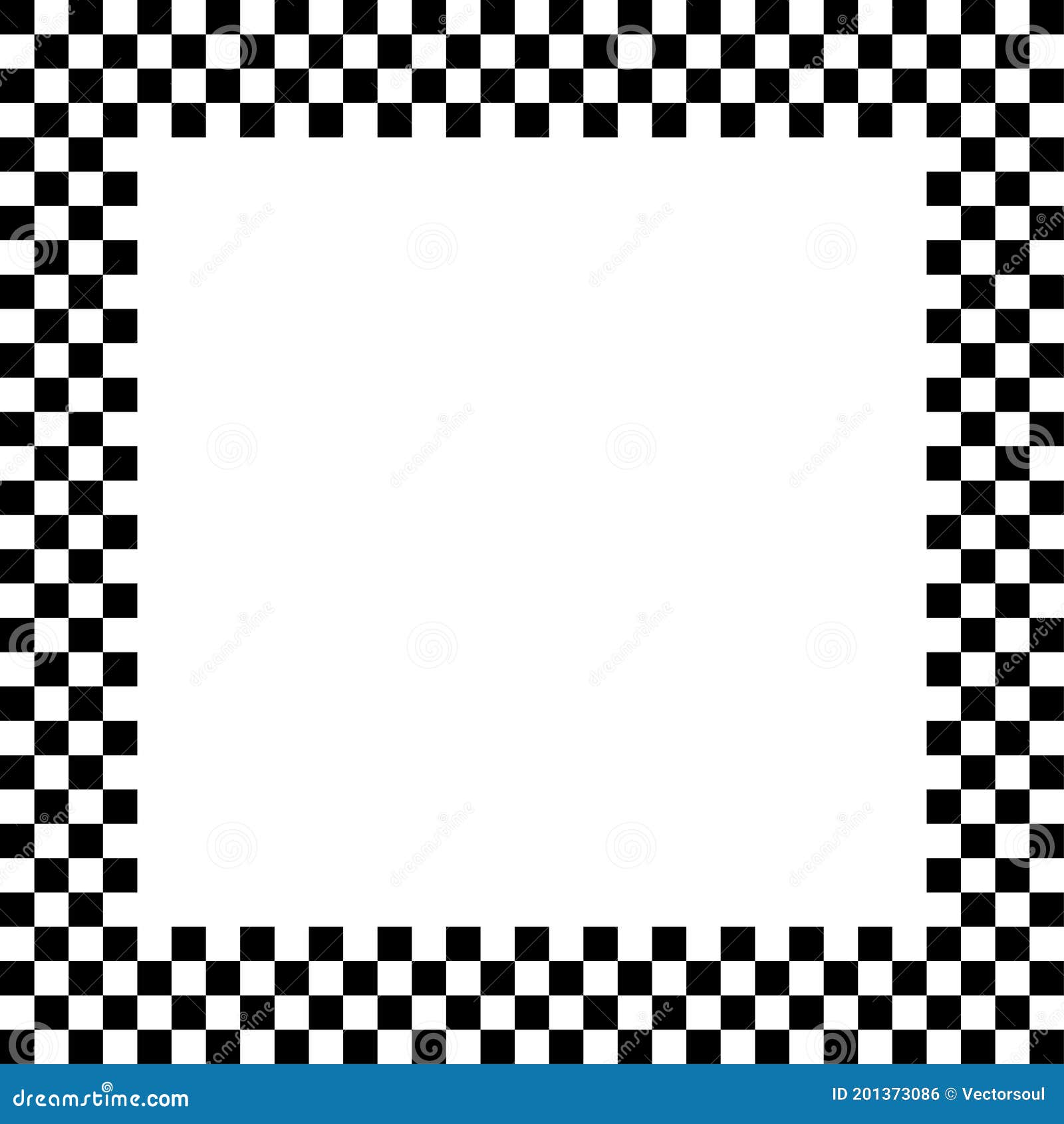 Checkered / Chequered Square Frame with Blank, Empty Space, Copyspace ...