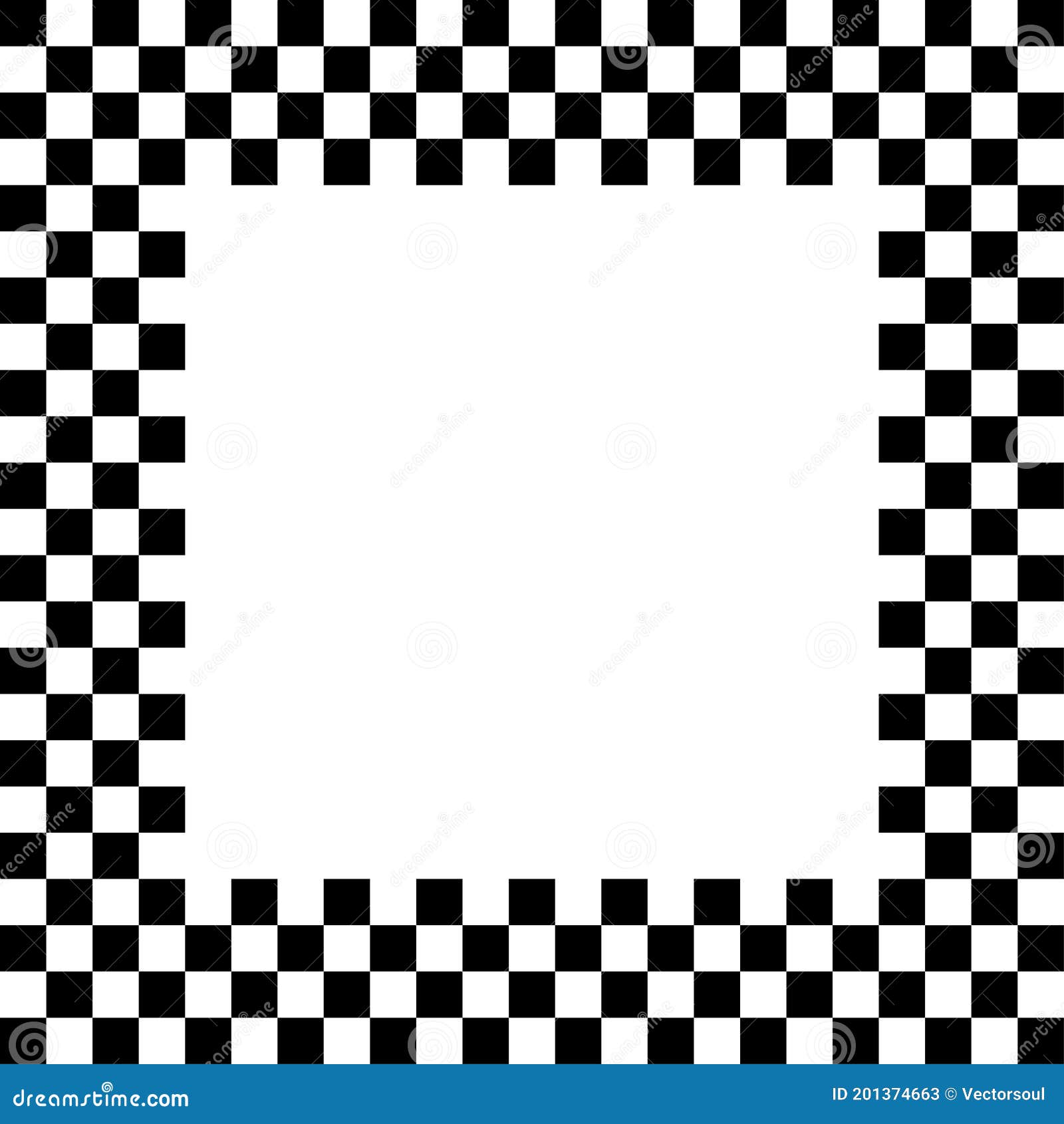Checkered / Chequered Square Frame with Blank, Empty Space, Copyspace ...