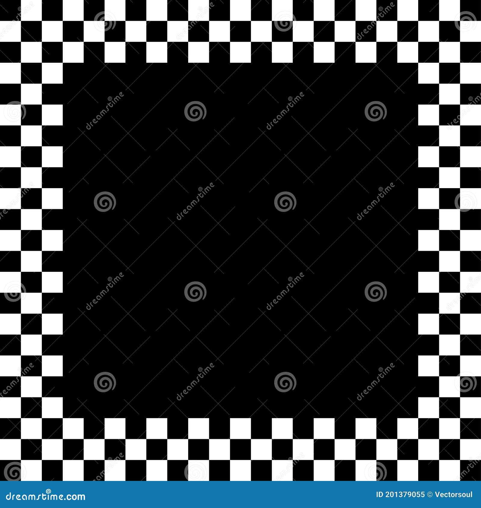 Checkered / Chequered Square Frame with Blank, Empty Space, Copyspace ...