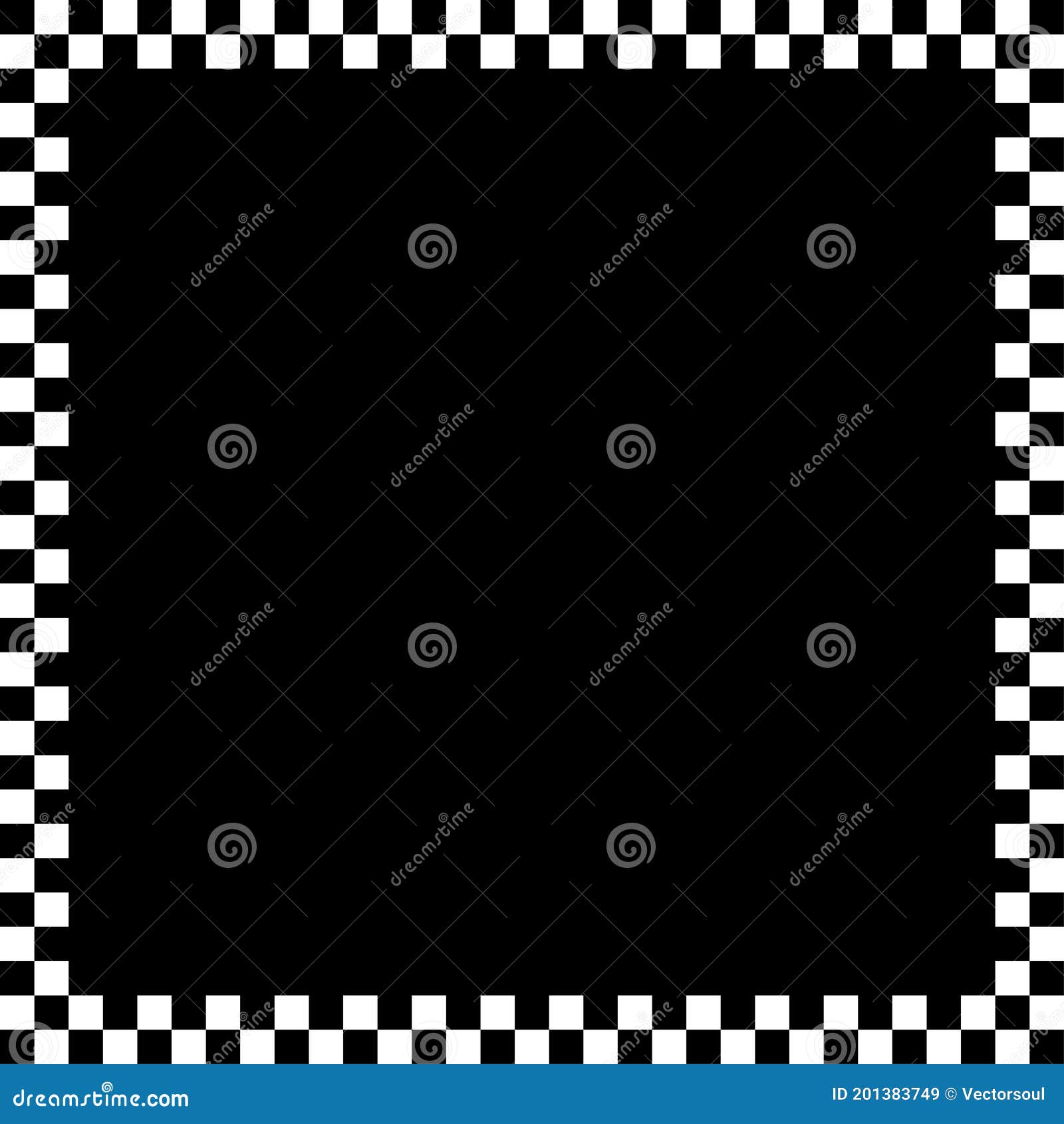 Checkered / Chequered Square Frame with Blank, Empty Space, Copyspace ...