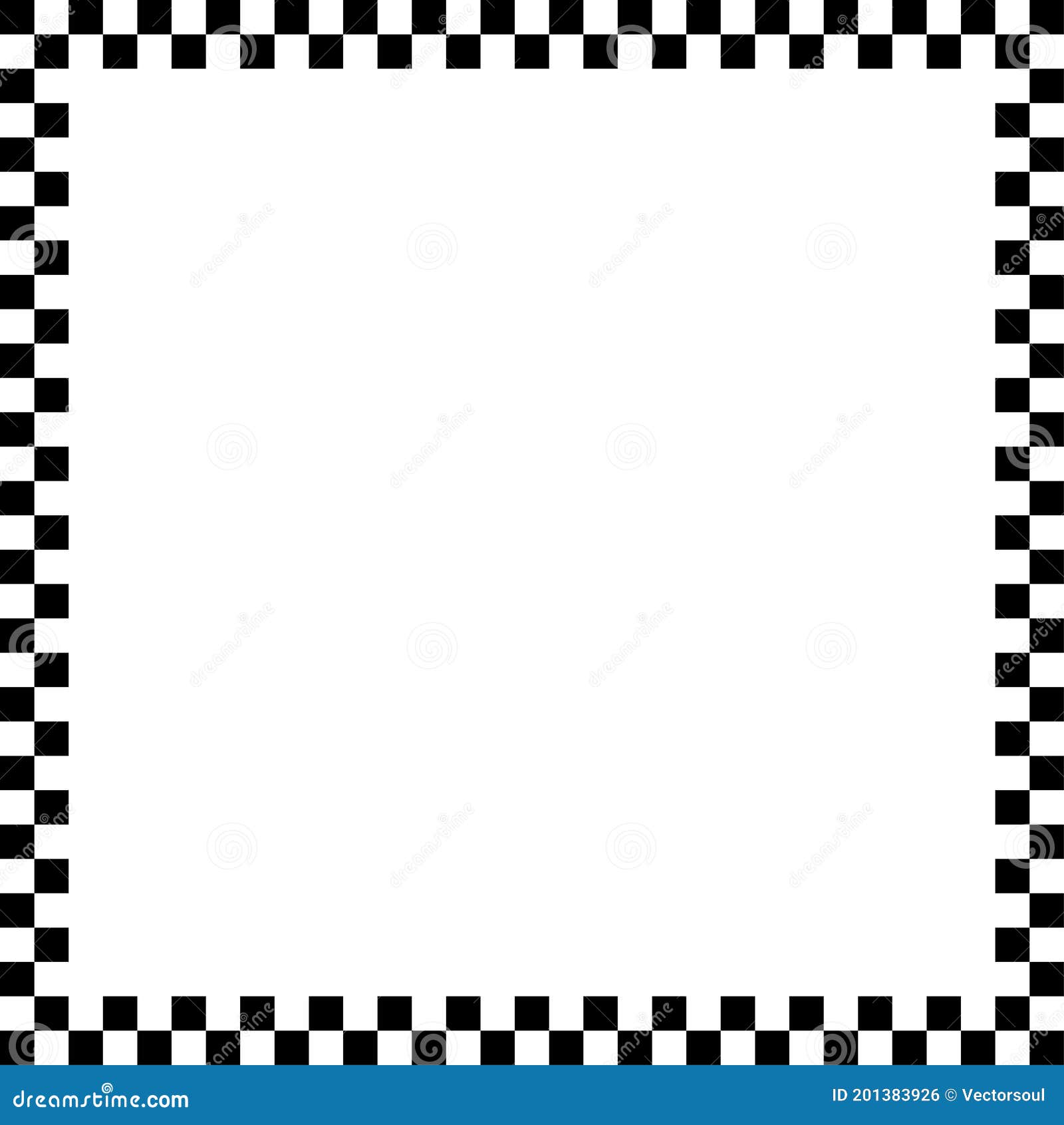 Checkered / Chequered Square Frame with Blank, Empty Space, Copyspace ...