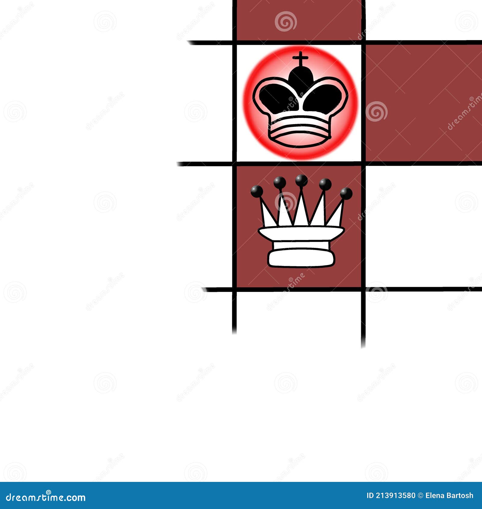 Checkered Chessboard Queen Checkmate King Stock Illustration ...