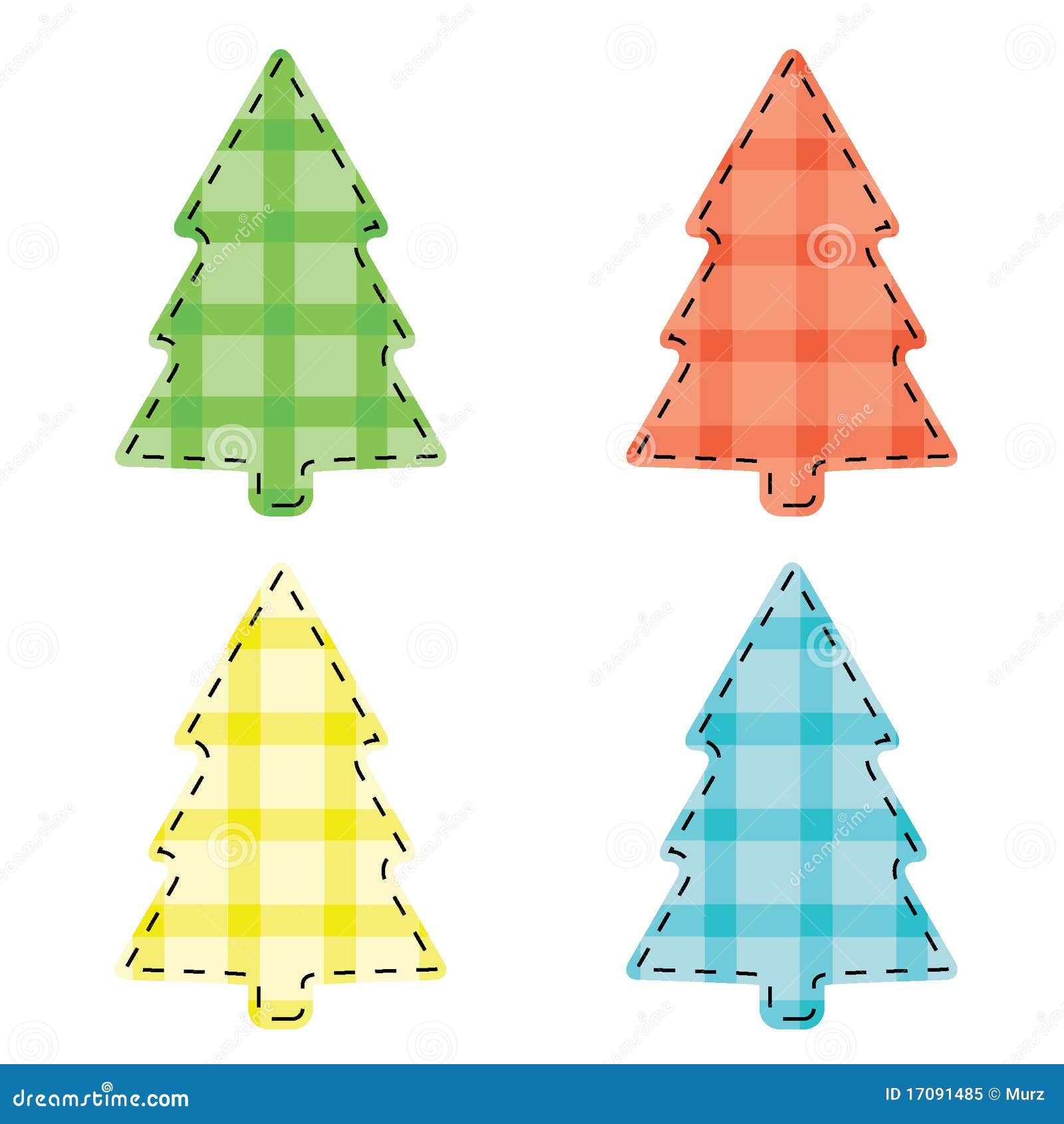 Checkered Christmas Trees stock vector. Illustration of celebrate ...