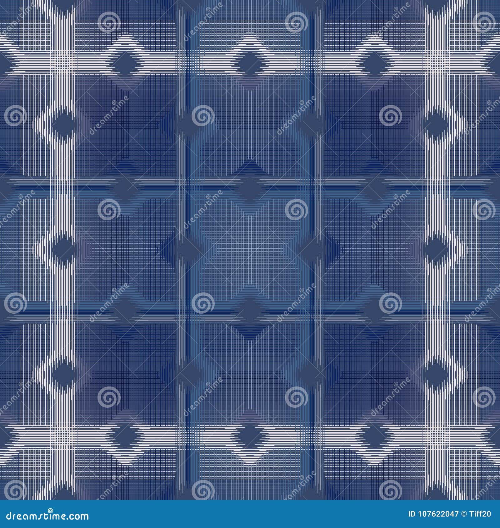 Checkered Dark Blue Seamless Pattern. Stock Vector - Illustration of ...