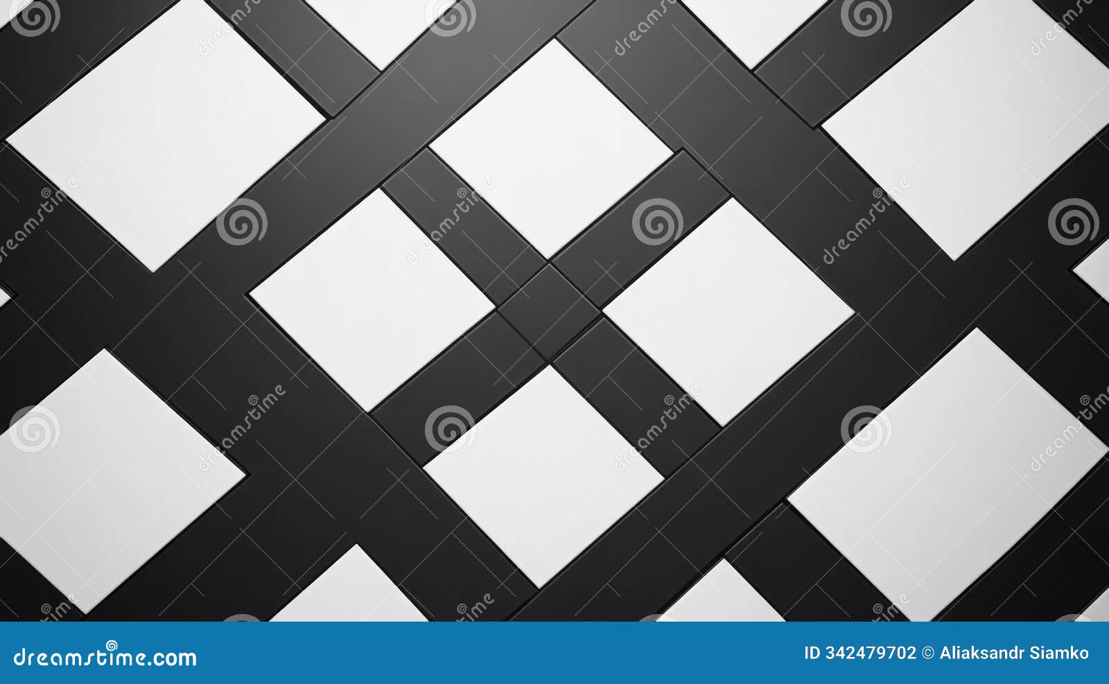 Checkered Diamond Pattern in Black and White Design Stock Illustration ...