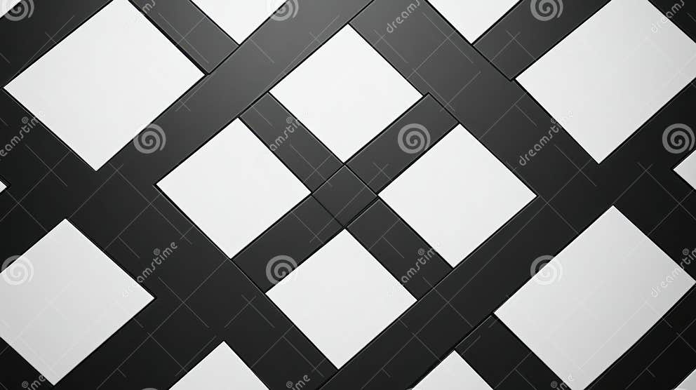 Checkered Diamond Pattern in Black and White Design Stock Illustration ...