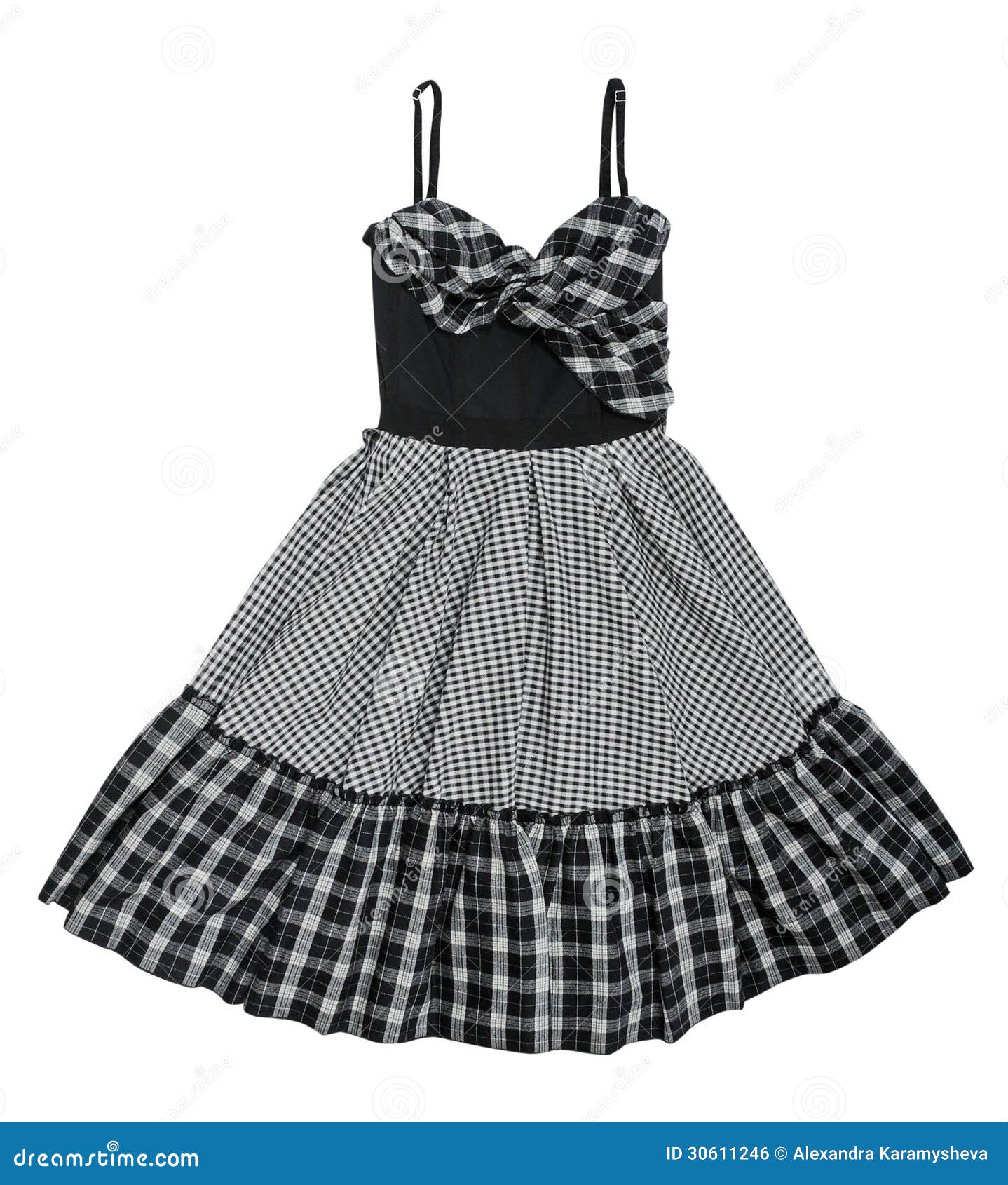 Checkered dress stock photo. Image of female, elegance - 30611246