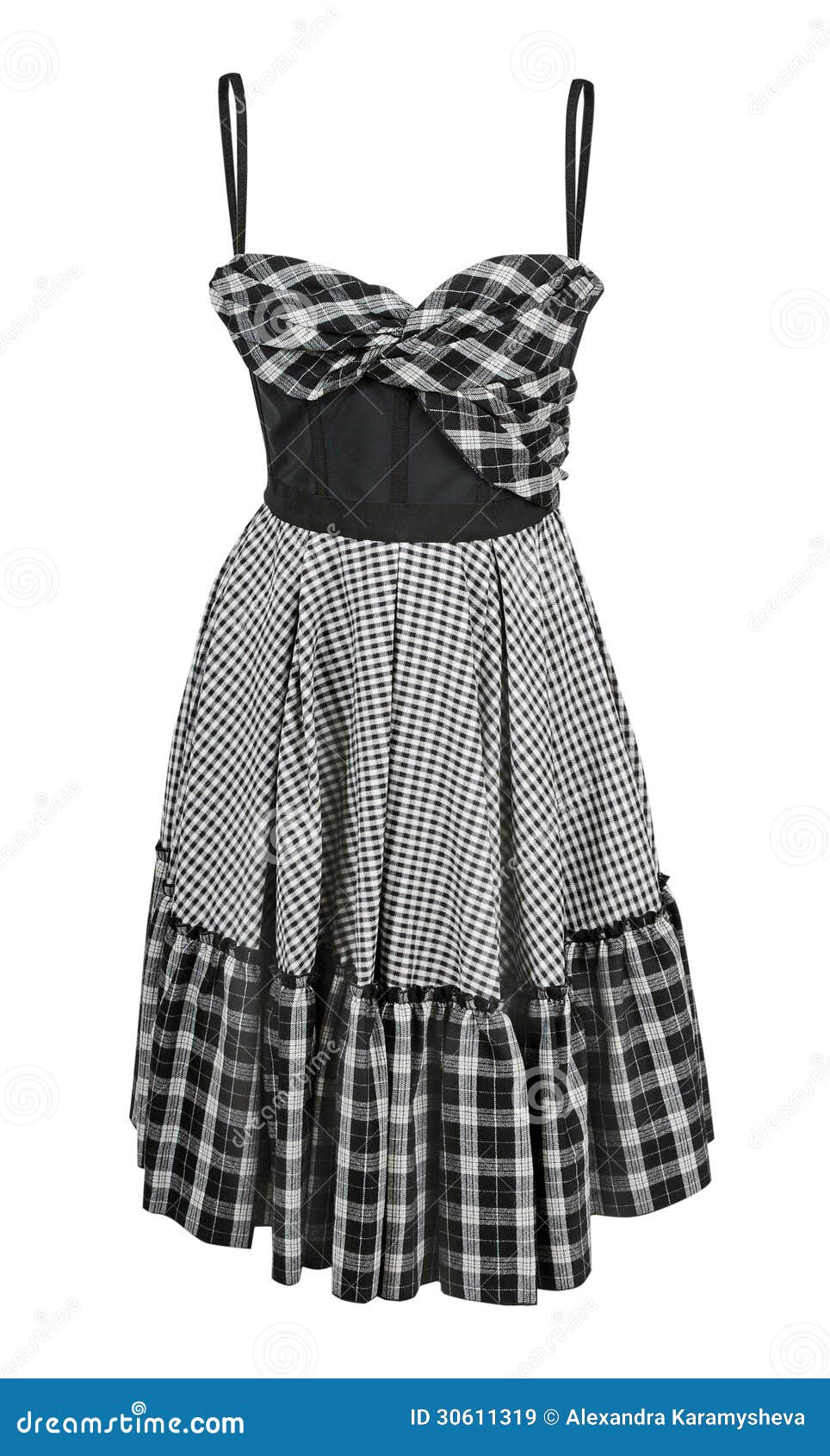 Checkered dress stock image. Image of closeup, design - 30611319