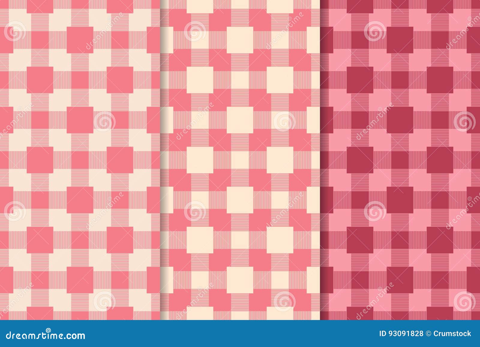 Checkered Fabric Background. Red Seamless Pattern Stock Vector ...