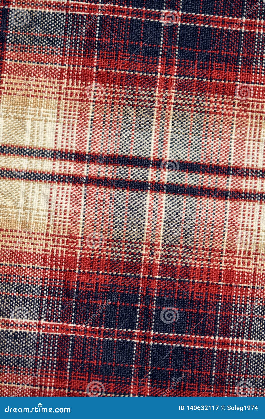 Checkered Fabric Close Up for Texture or Background Stock Image - Image ...