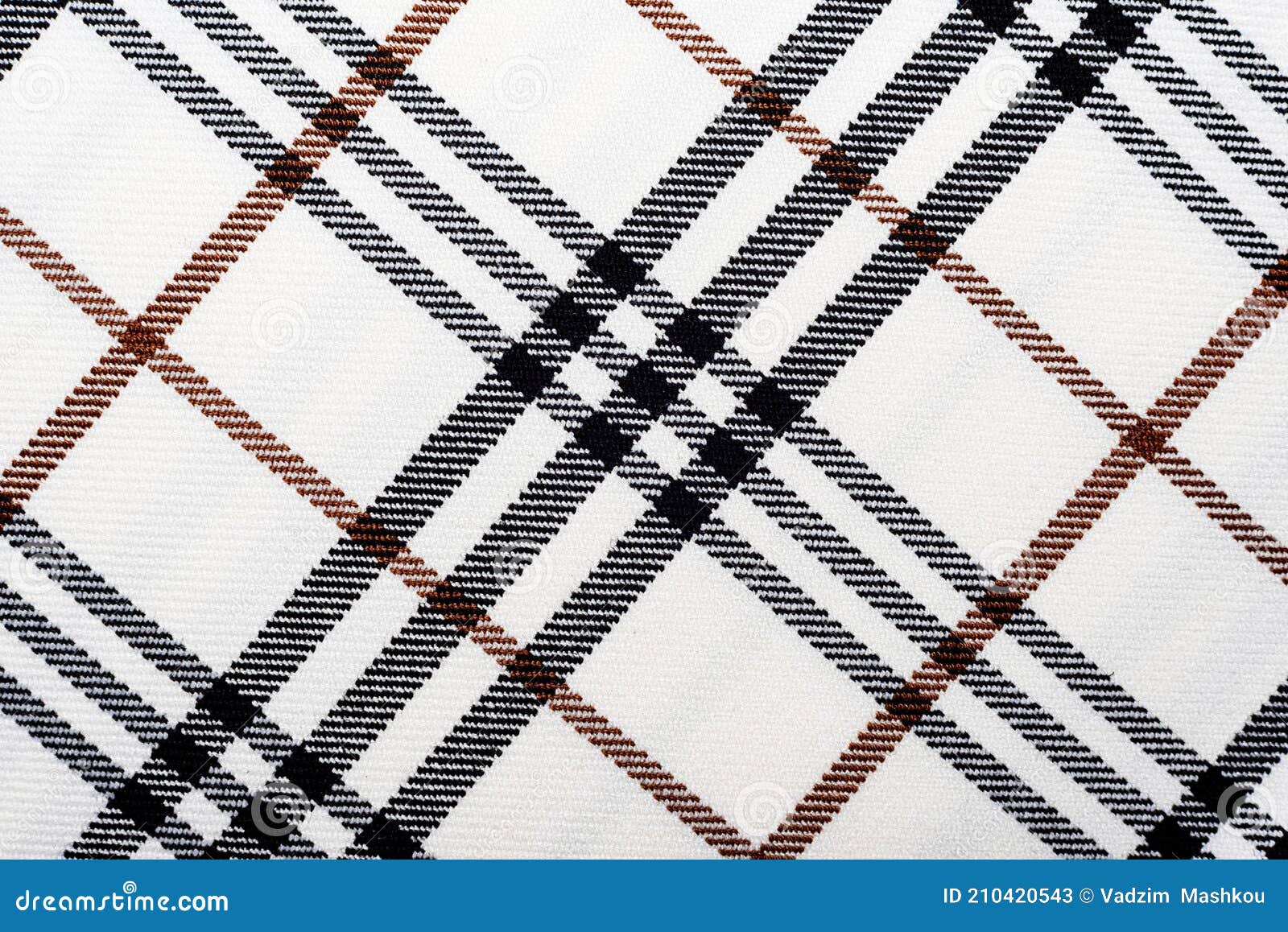 Checkered Fabric. Material for Sewing Clothes Stock Image - Image of ...