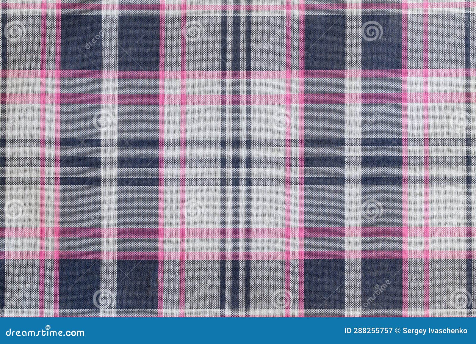 Checkered fabric texture. stock image. Image of pattern - 288255757