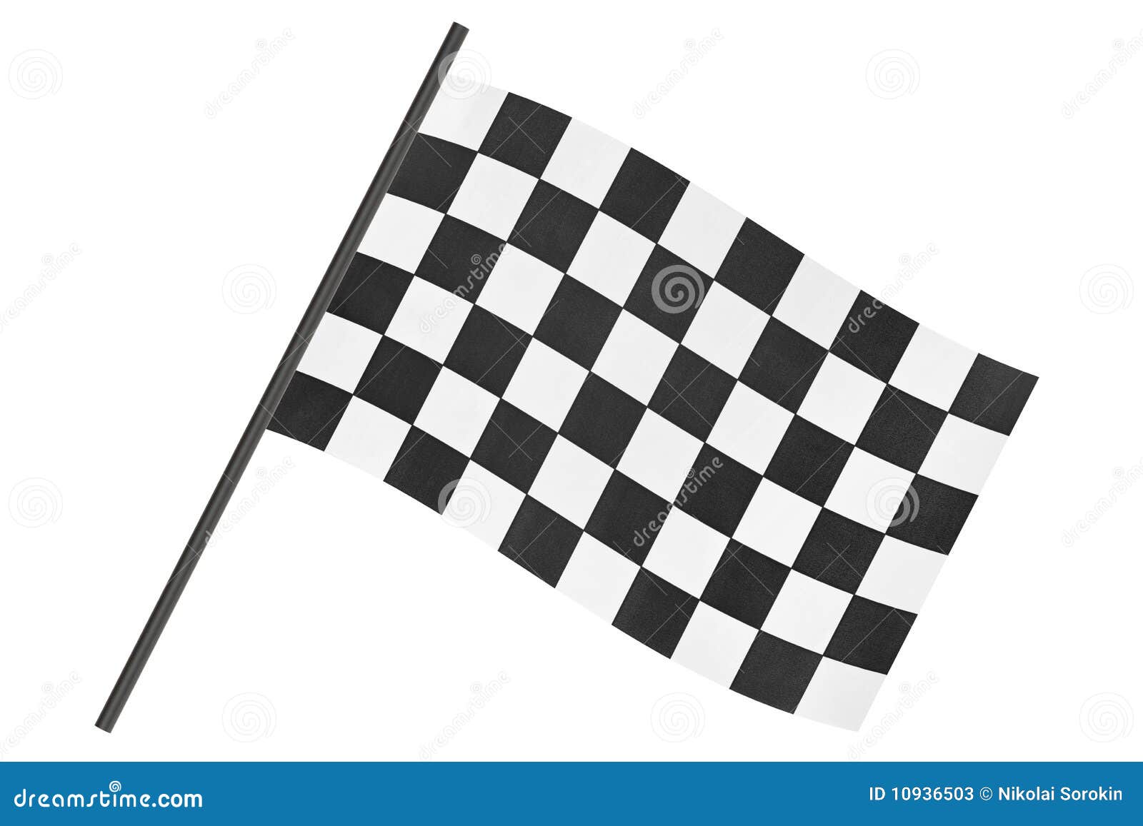 Checkered Finish Flag On Light Blue Background Royalty-Free Stock Image ...