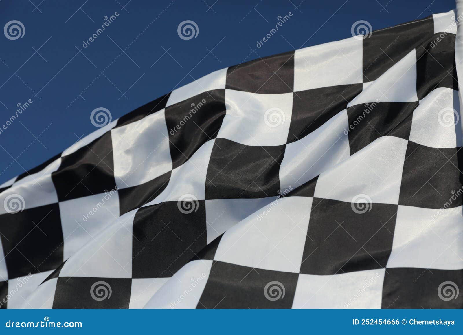Checkered Finish Line Flag On Pole Stock Image | CartoonDealer.com #5759377