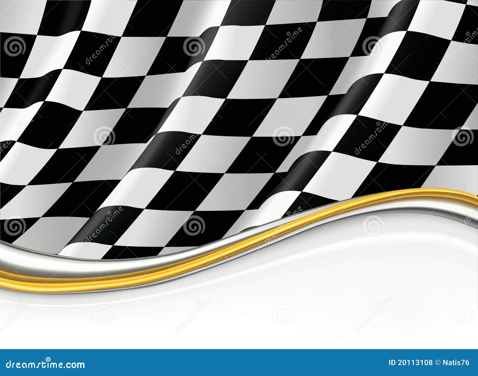 Checkered Flag stock vector. Illustration of motor, time - 20113108