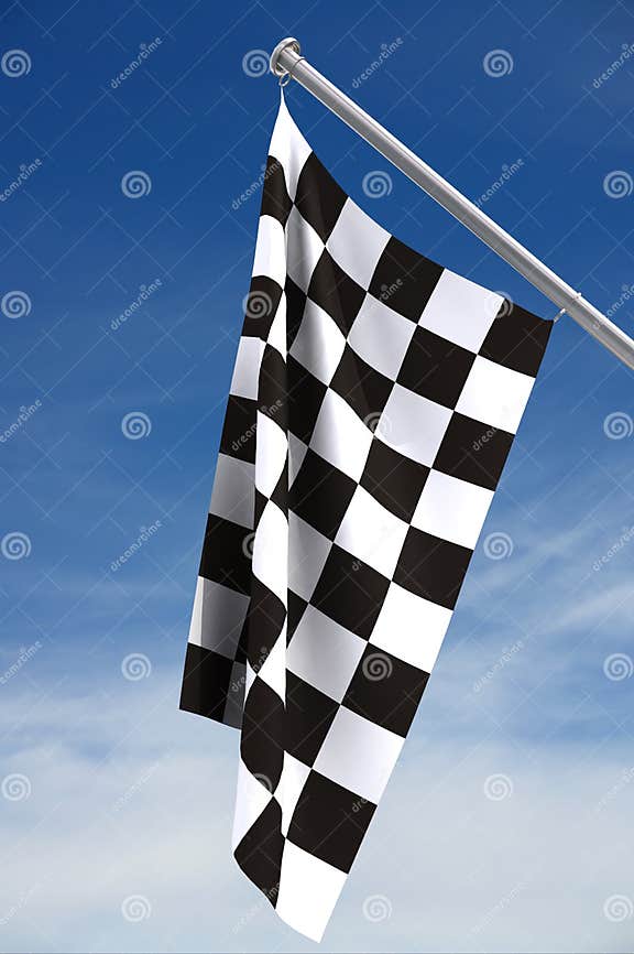 Checkered flag stock image. Image of final, clouds, hanging - 2509327