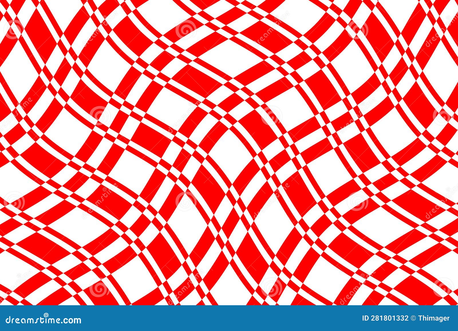 Red and White Wavy Tartan Plaid Fabric Pattern. Stock Vector ...
