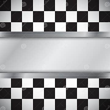 Checkered flag with frame stock vector. Illustration of artwork - 28272113