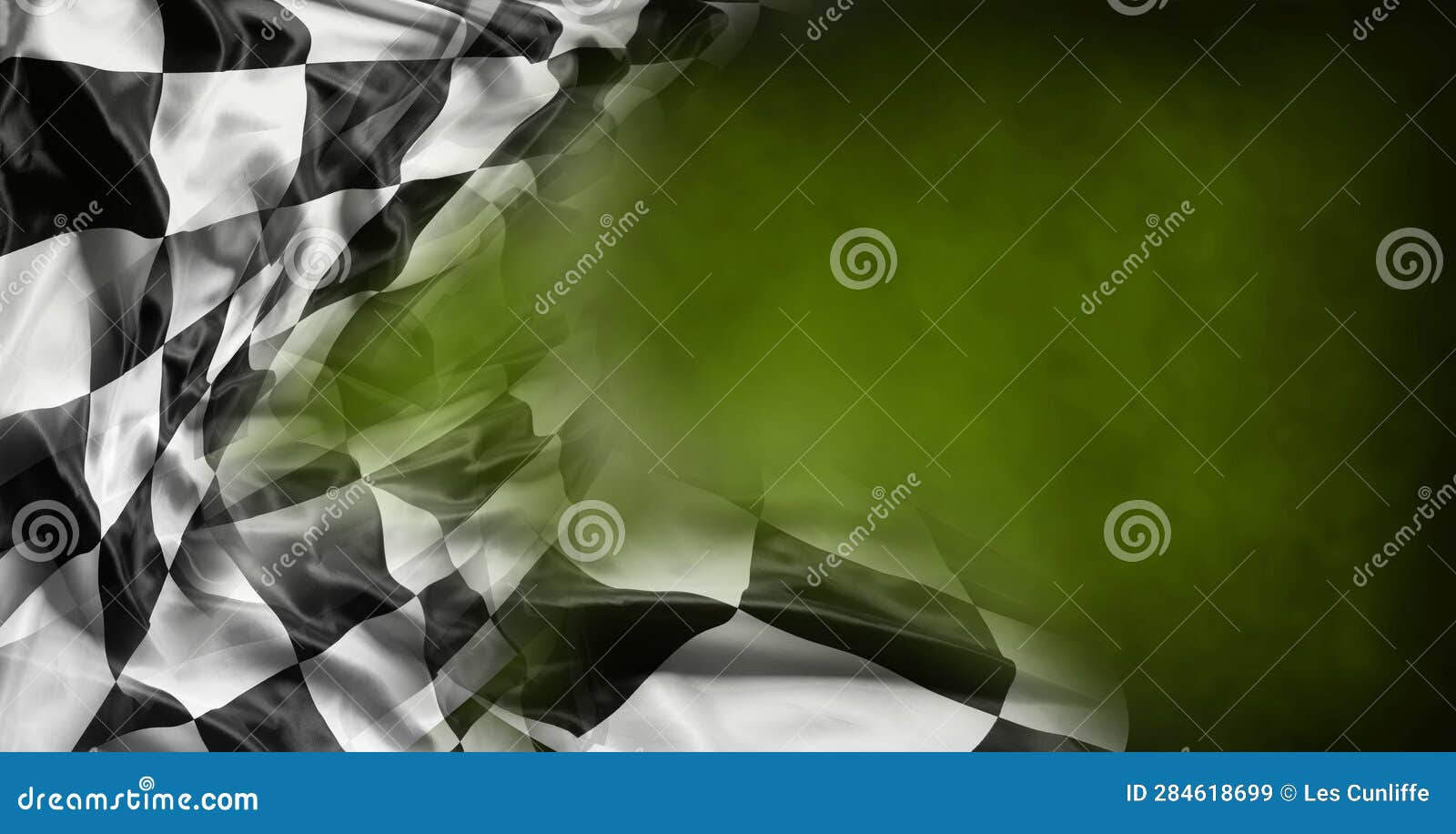 Checkered flag on green stock image. Image of closeup - 284618699