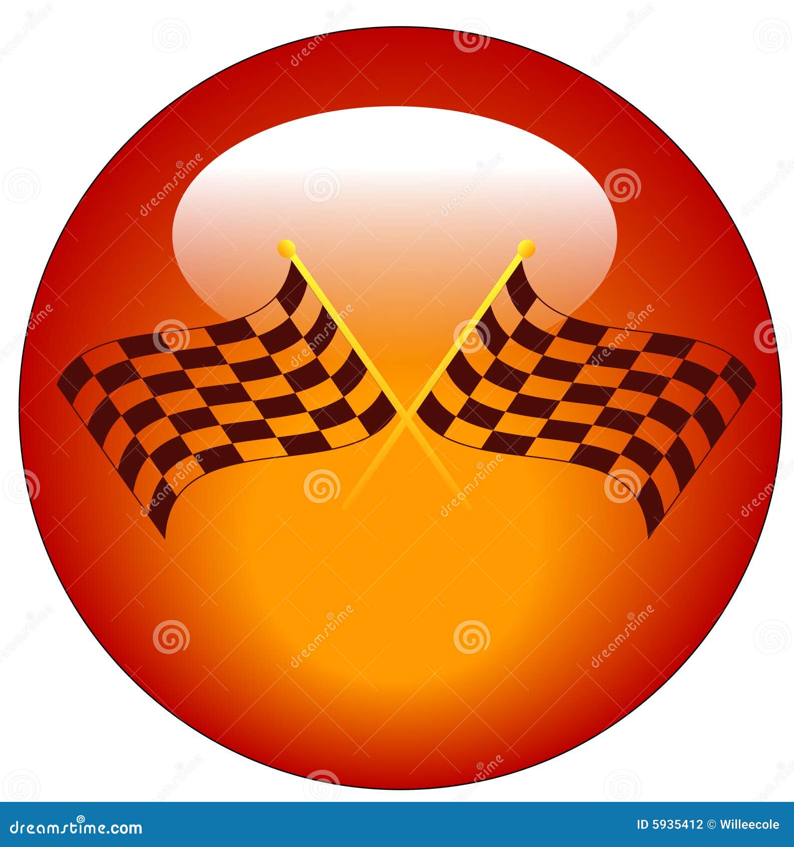 Checkered flag icon stock vector. Illustration of vector - 5935412