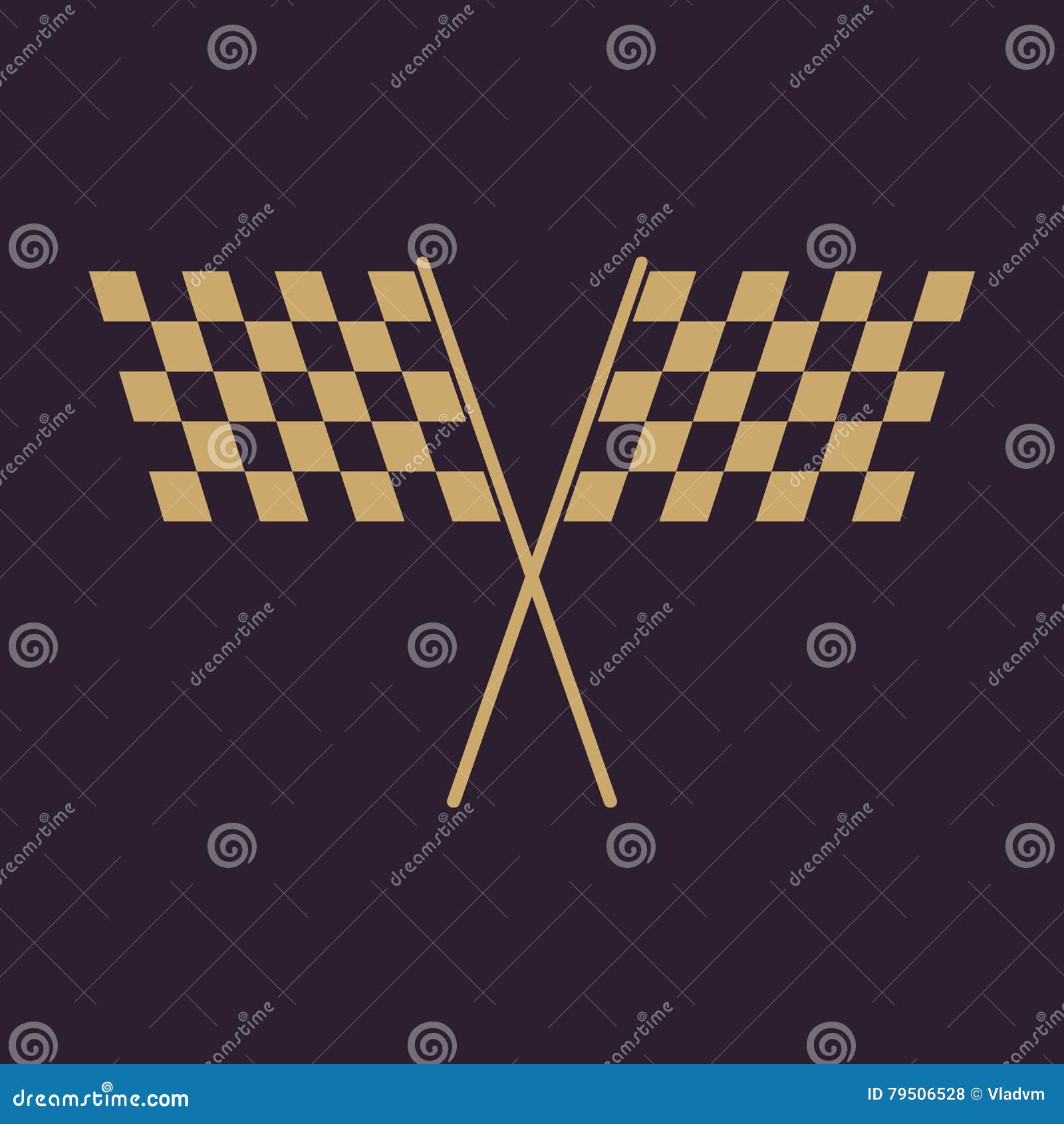 The Checkered Flag Icon. Finish and Start, Winner Symbol Stock Vector ...