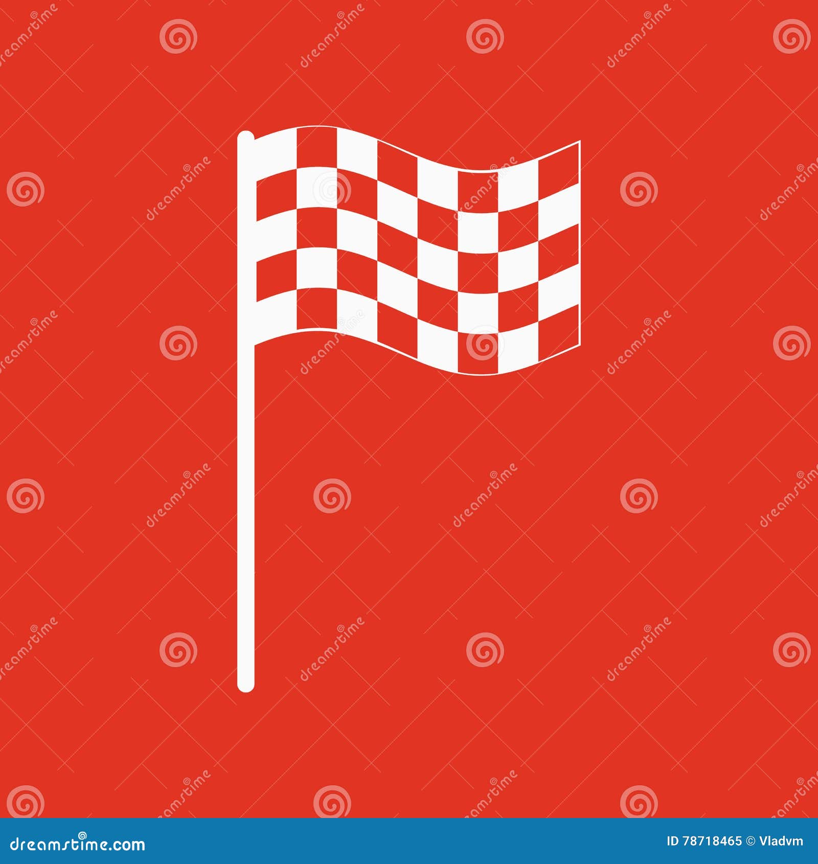 The Checkered Flag Icon. Finish Symbol Stock Vector - Illustration of ...