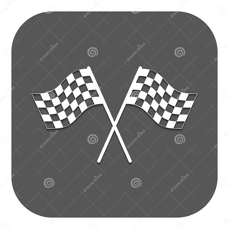 The Checkered Flag Icon. Finish Symbol Stock Vector - Illustration of ...
