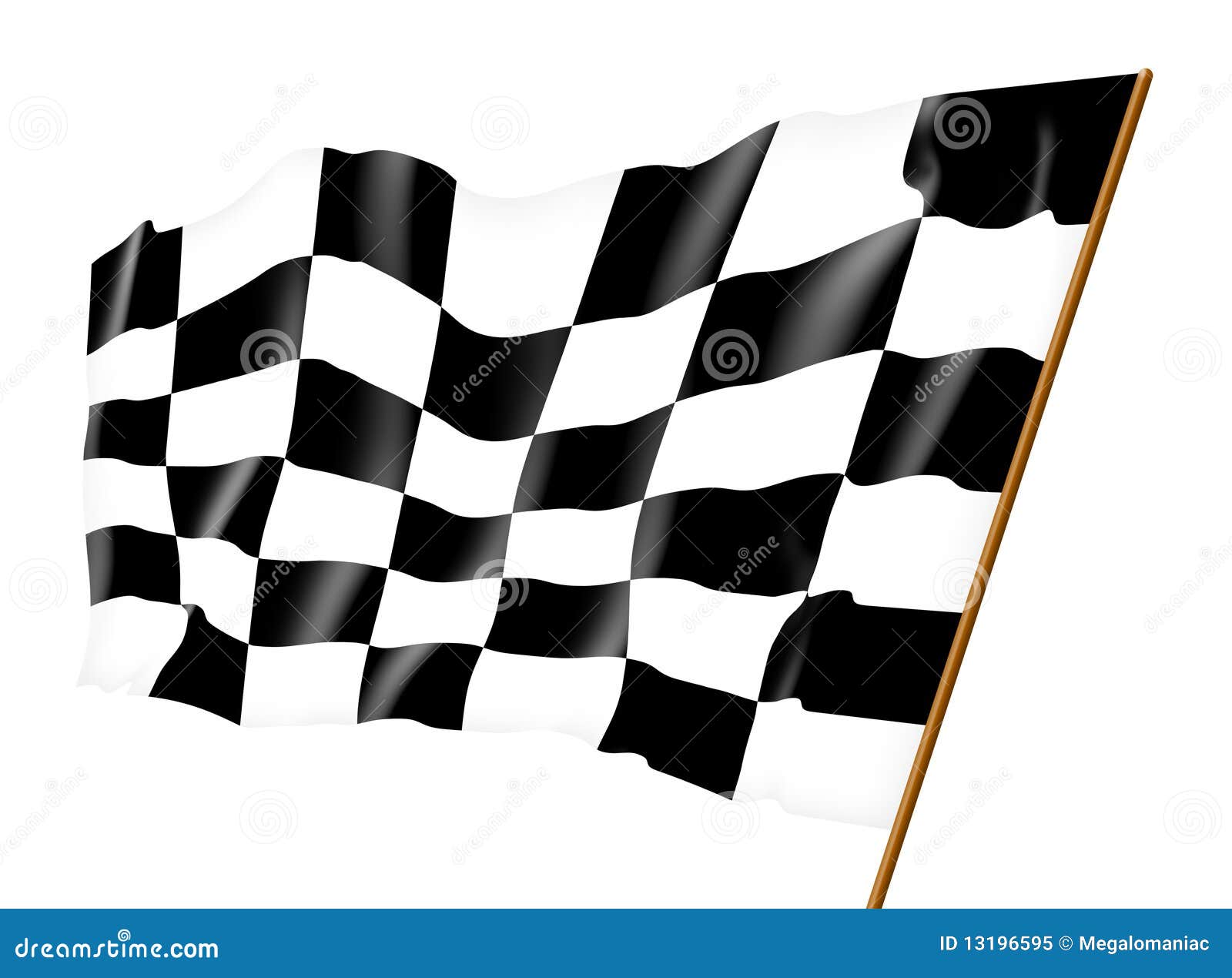 Checkered Flag. Illustration Stock Illustration - Illustration of ...