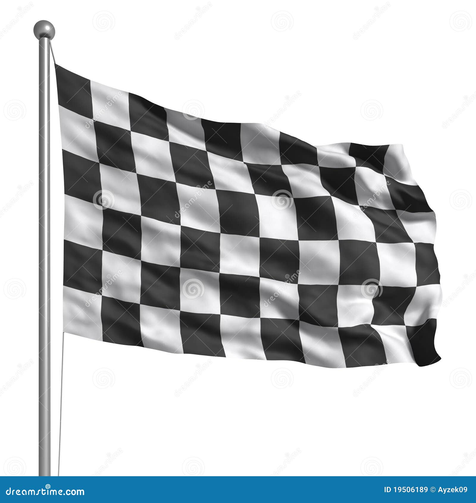 Checkered flag (Isolated) stock illustration. Illustration of isolated ...