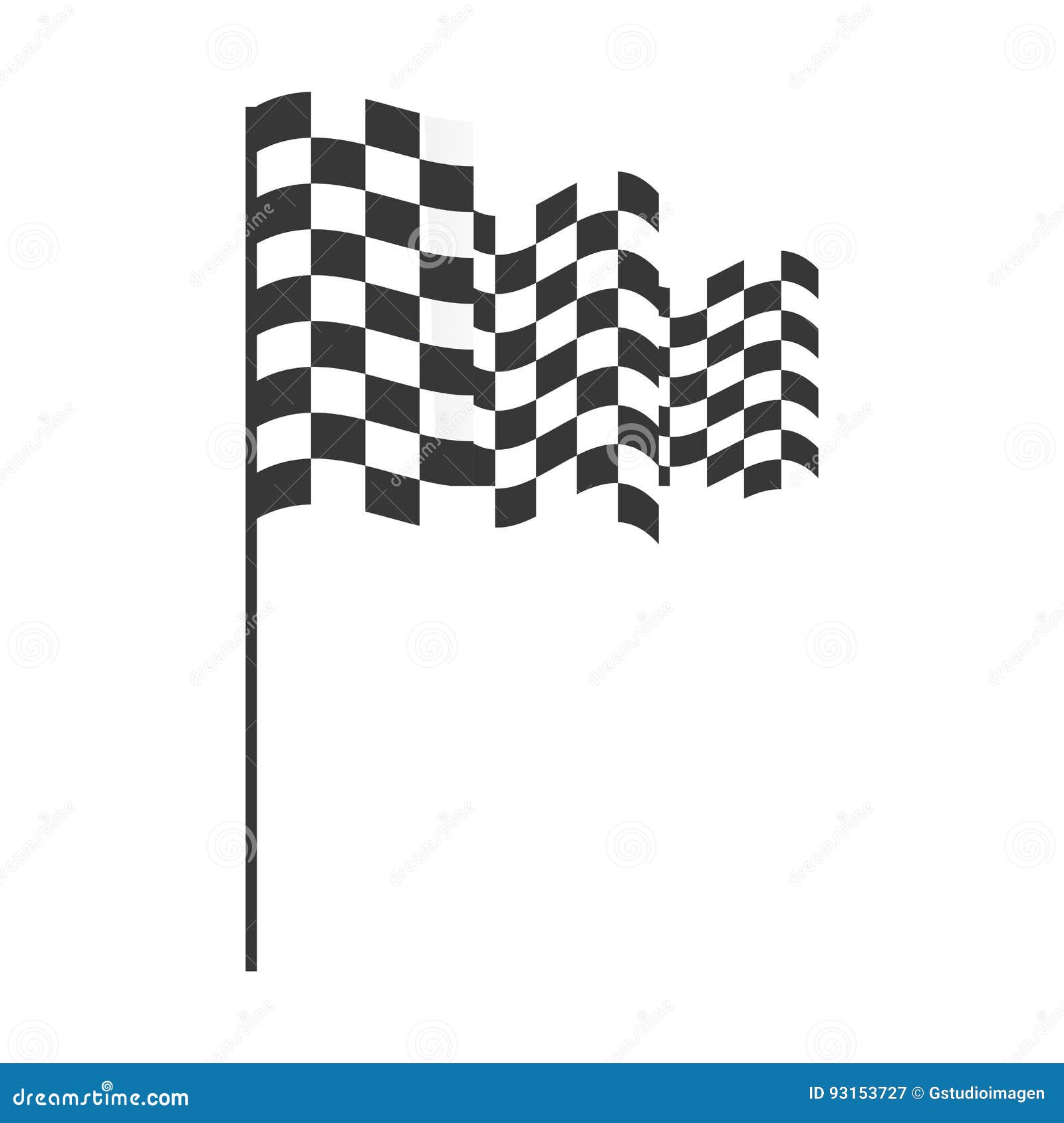 Checkered Flag Isolated Icon Stock Vector - Illustration of symbol ...