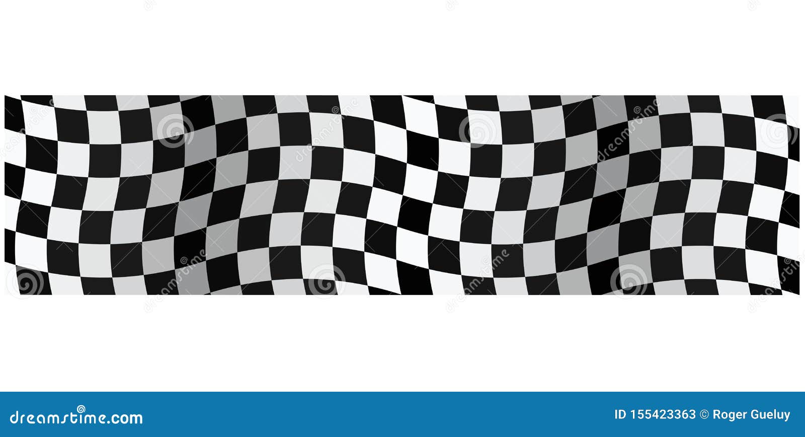 Banner Checkered Flag Isolated on White Background Stock Vector ...