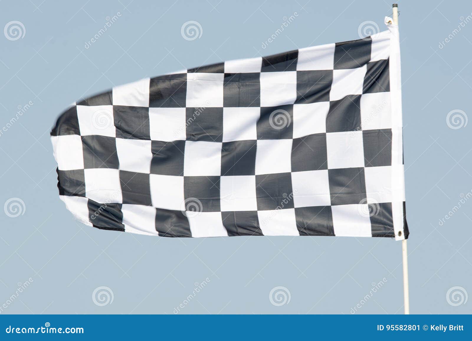 Checkered flag stock image. Image of finishline, racing - 95582801