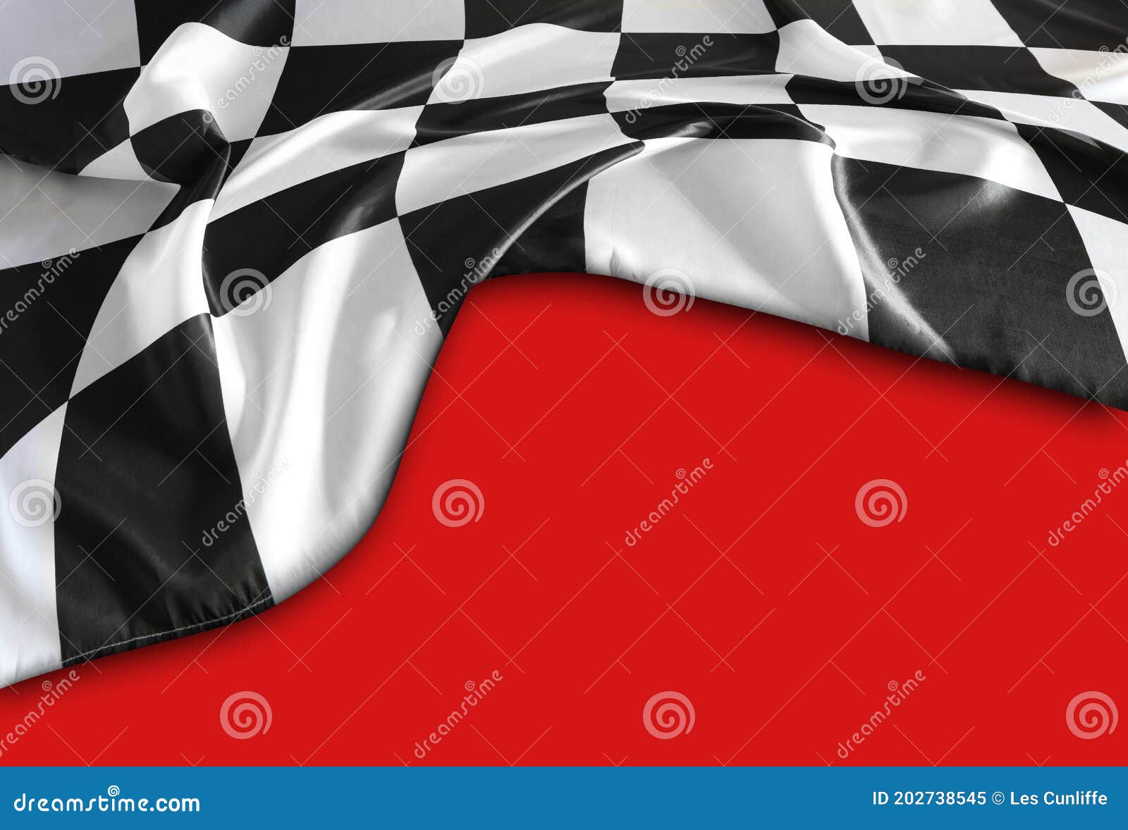 Checkered flag on red stock image. Image of chequered - 202738545