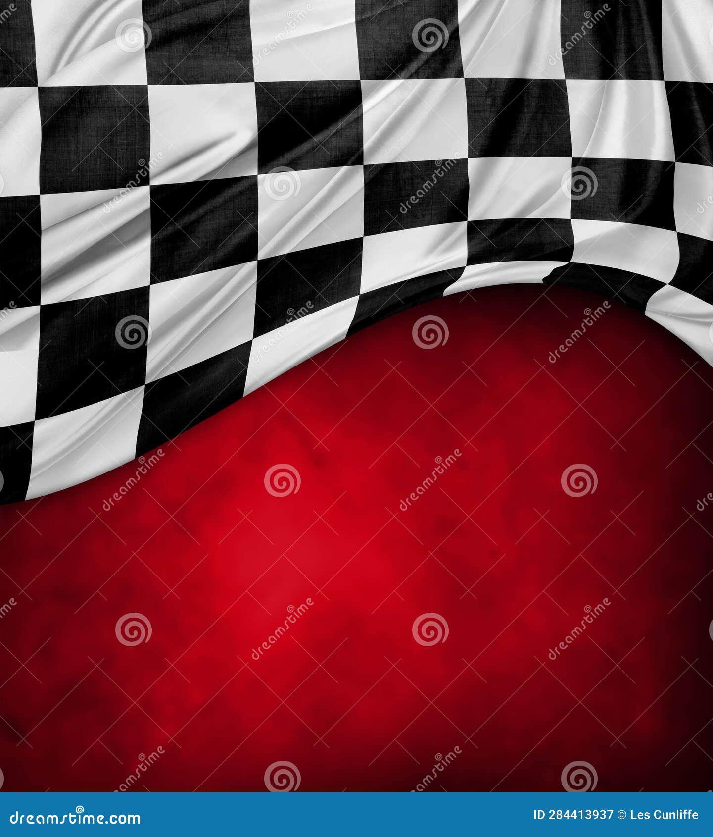 Checkered flag on red stock image. Image of success - 284413937