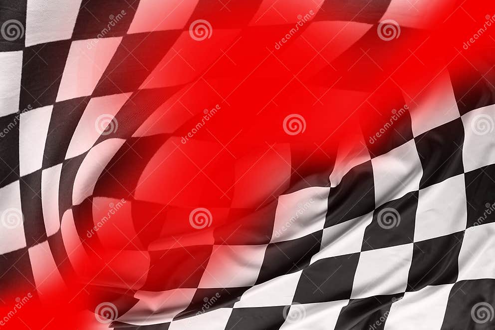Checkered flag on red stock photo. Image of victory - 328558404