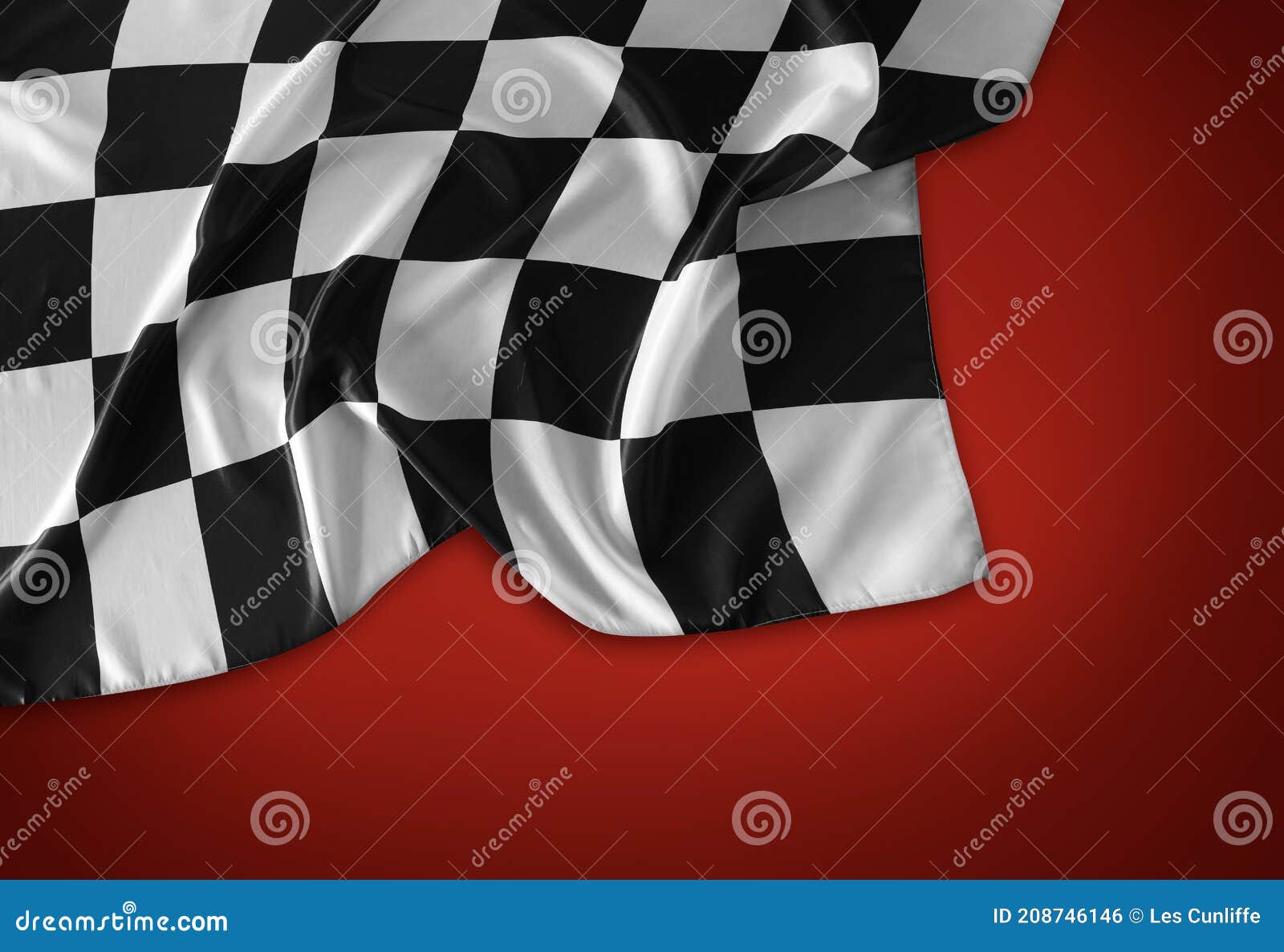 Checkered flag on red stock photo. Image of formula - 208746146