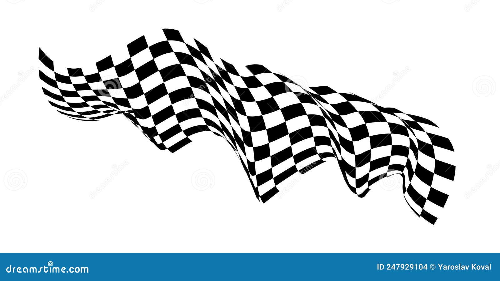 Checkered Flag. Signaling on the Race Track Stock Vector - Illustration ...