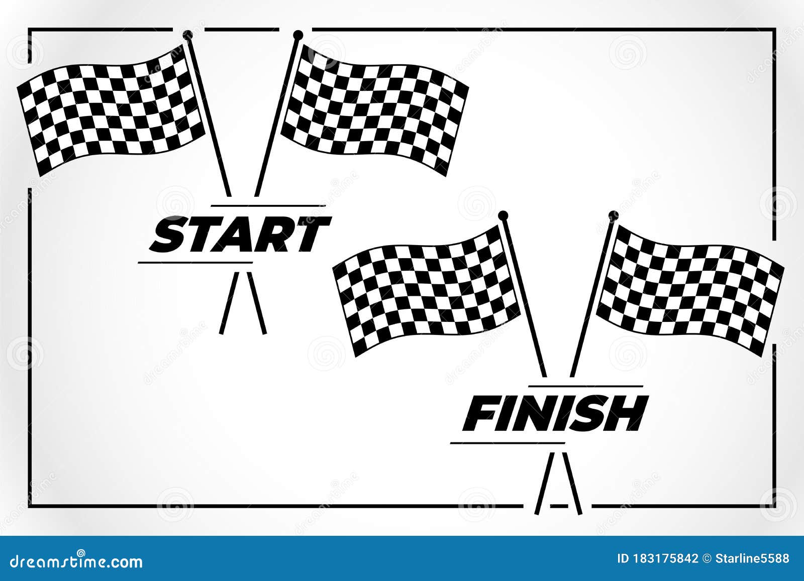 Checkered Flag for Start and Finish Race Stock Vector - Illustration of ...