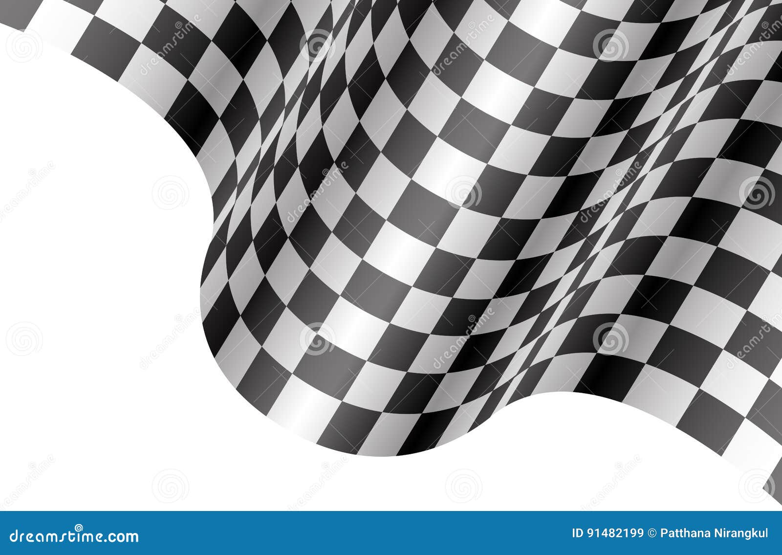 Checkered Flag Wave on White Design Race Championship Background Vector ...