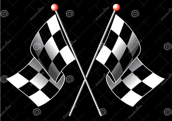 Checkered flags stock vector. Illustration of engine, flag - 4591334