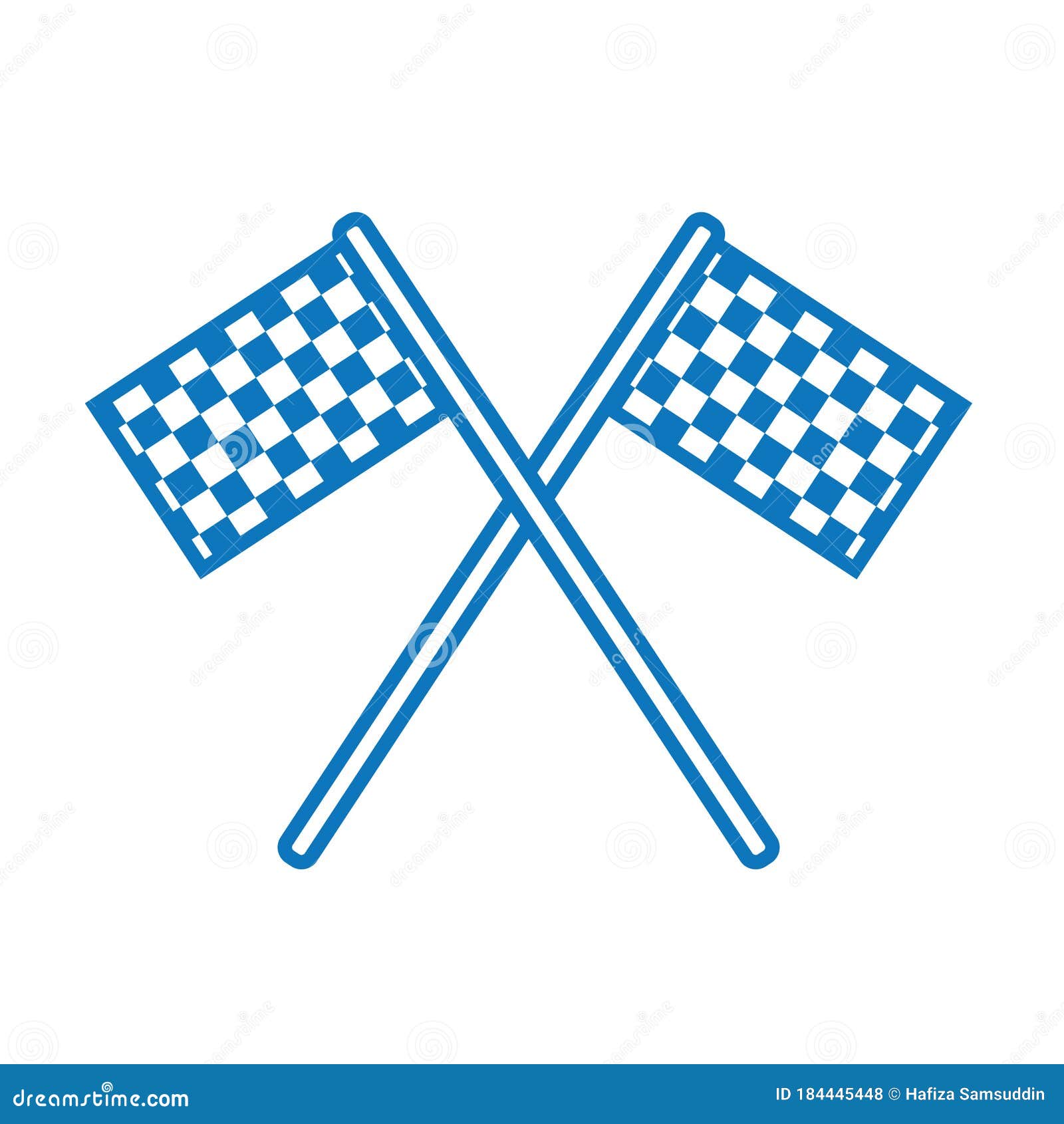 Checkered Flags Set Background Cartoon Vector | CartoonDealer.com #44624849